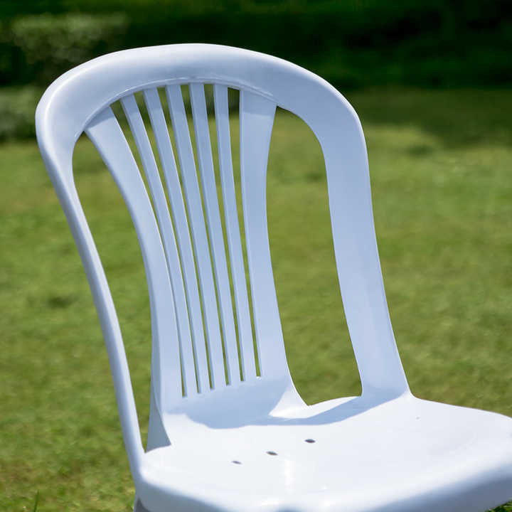 XDPC Modern Garden Furniture - Stackable White Plastic Chairs