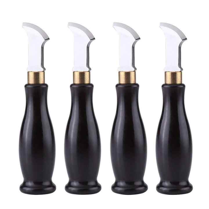 Stainless Steel Leather Creasing Tool with Ebony Handle