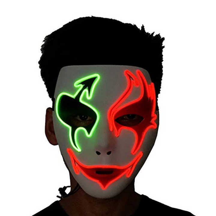 2020 Halloween April Fool's Day Horror Light up Clown Mask