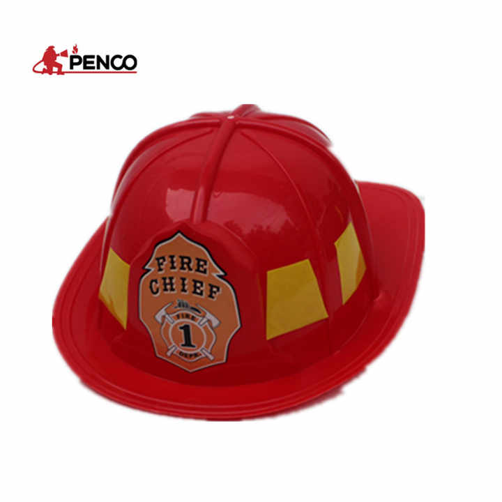 Kids Plastic Fire Helmet Costume Party Safety Cap Children's New Fireman