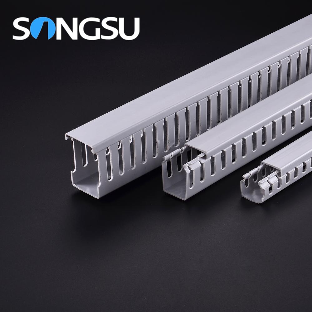 Outstanding electrical plastic solid pvc cable trunking With Non-Slip ...