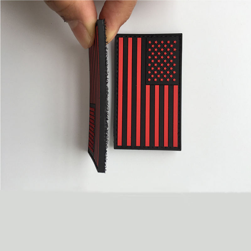 Upgrade Your Designs with Custom 3d us flag pvc patch for Apparel Decor
