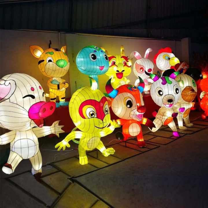 Chinese New Year Decoration Playground Garden Park 12 Chinese Zodiac 12 ...