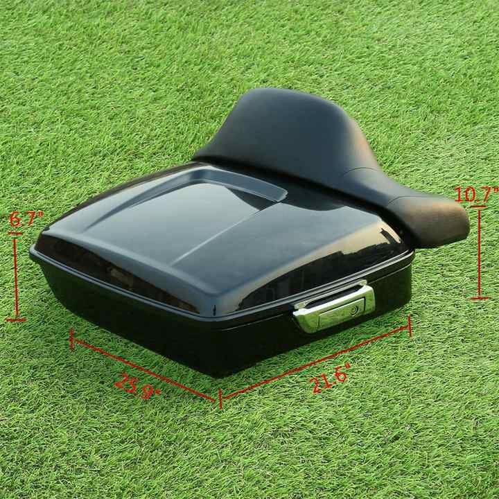TCMT Chopped Pack Trunk & Backrest Pad for Harley Tour Pak