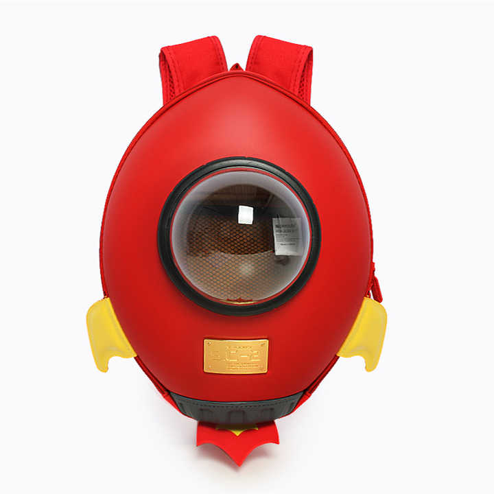 2022 Supercute Kids Backpack - 3D Rocket Cartoon Design