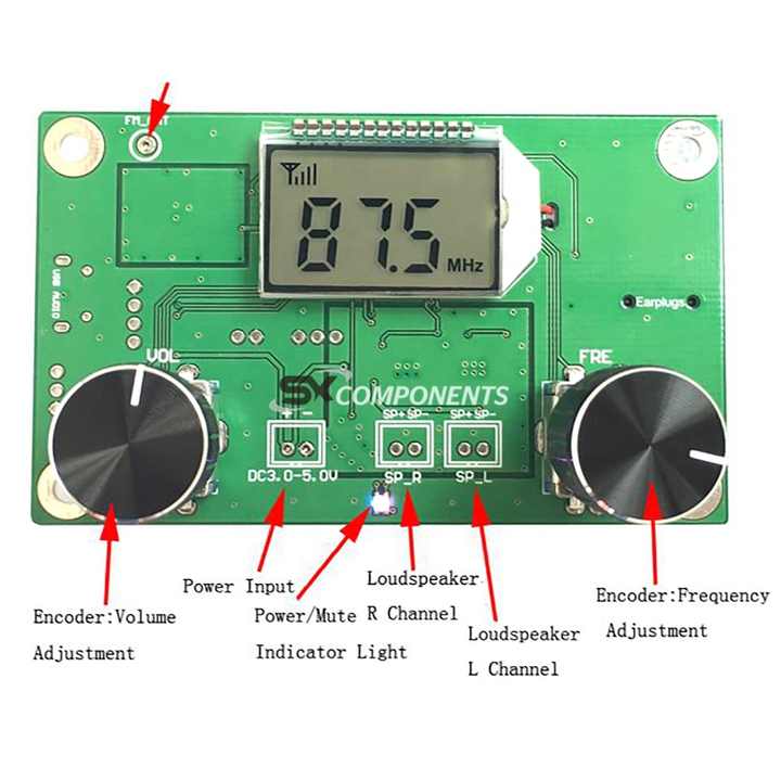 FM Radio Receiver Module - Stereo Receiving PCB Circuit Board