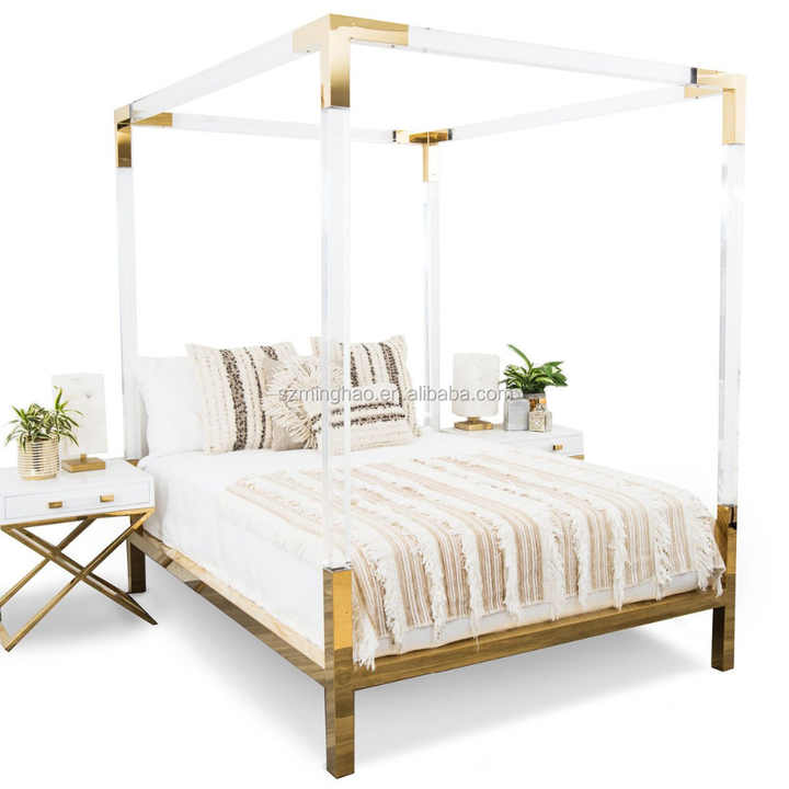 New 2018 Acrylic Clear Bed Frame Lucite Bed - Elegant & Durable