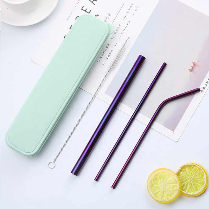 3 Reusable Stainless Steel Straws - Sustainable & Durable