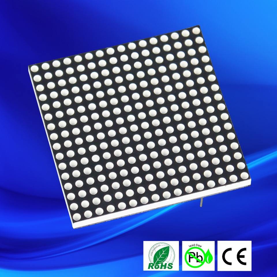 16x16 LED Matrix Display - Panel Mount Dot Matrix with Water Clear or ...