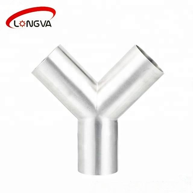 Stainless Steel Sanitary Y Type Tee Pipe Fitting by LONGVA