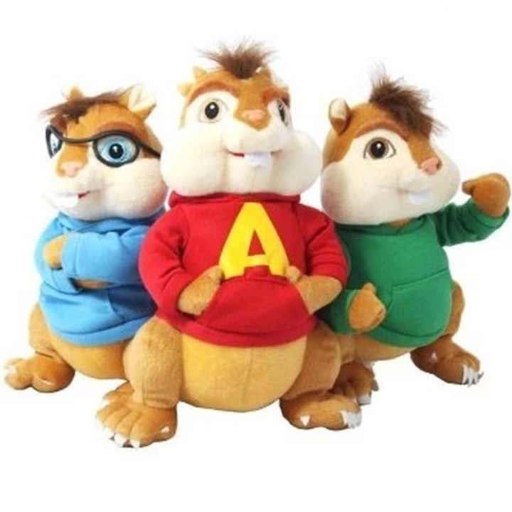Custom Soft Animals Mascot Stuffed Alvin and Chipmunks Plush Toy Chipmunk