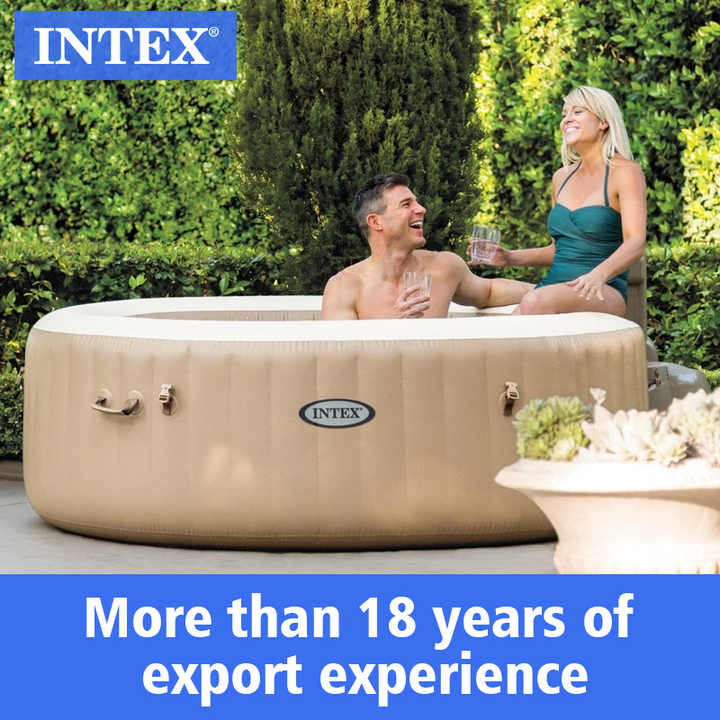 Intex 28426充气豪华纯水疗加热气泡按摩池高档户外热水浴缸家庭地上水疗池| Alibaba.com