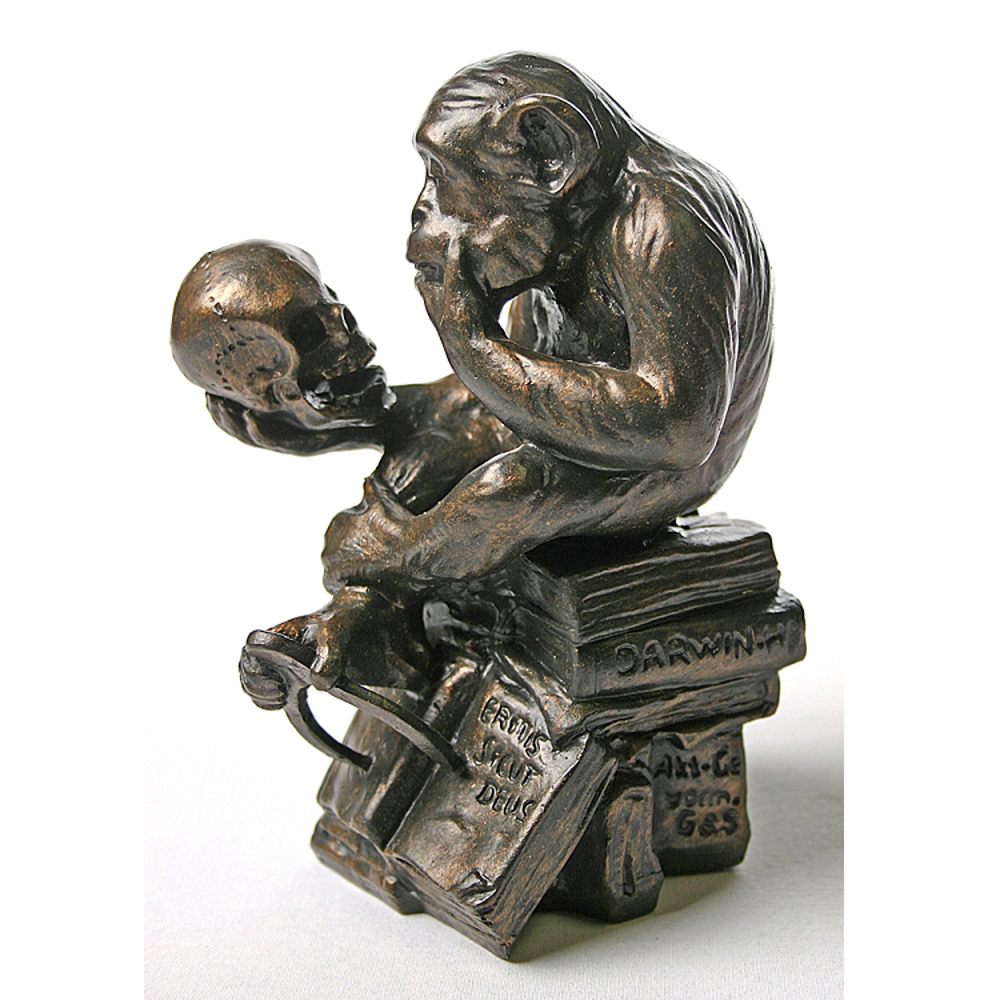Life Size Monkey Statue - Bronze Hand-Carved Garden Sculpture