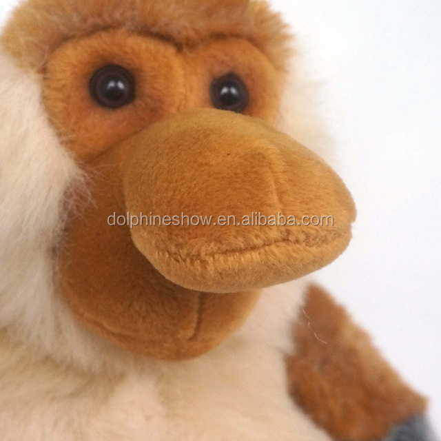 Shop Online Proboscis Monkey Stuffed Toys Lifelike Sitting Design ...