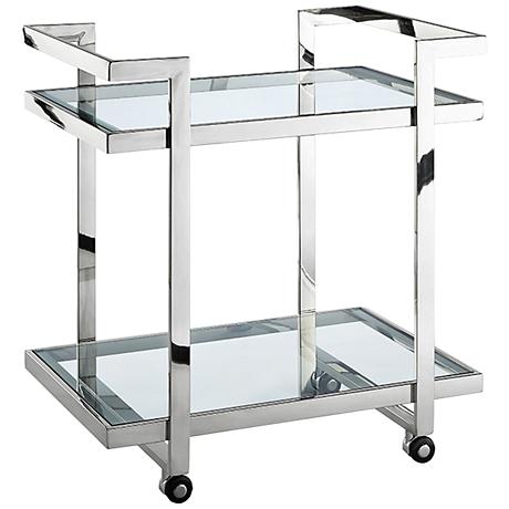 Antique Tea Cart - Hotel Serving Trolley with Wheels