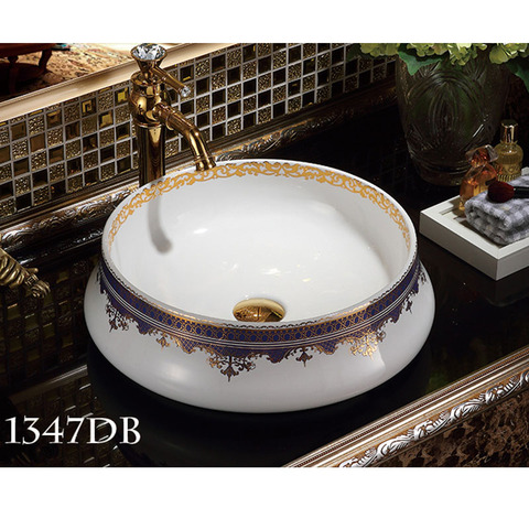 Yeson Cabinet Countertop Bathroom Marble Ceramic Hand Wash Basin