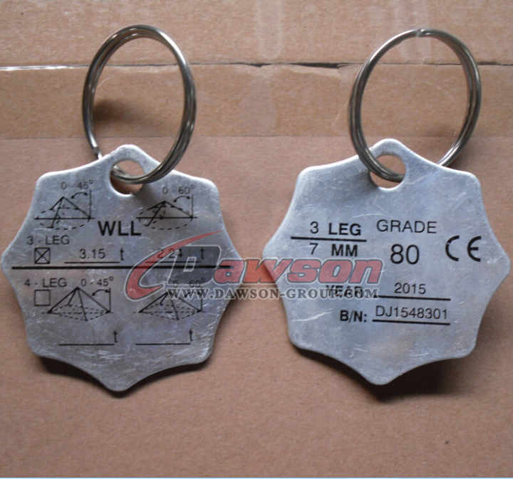 Dawson Metal Tags for G80 Lifting Chain Slings - Standard