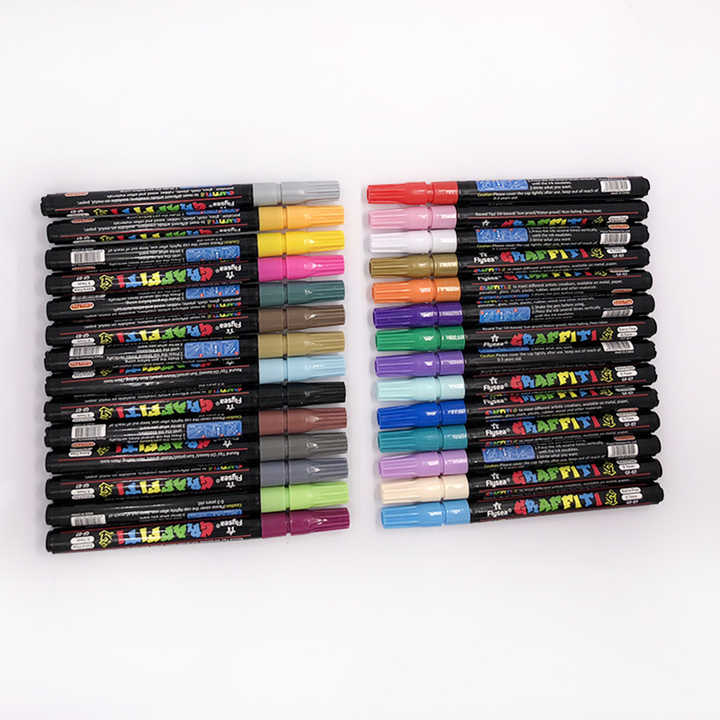 12-piece DIY Projects Refillable Acrylic Paint Pens