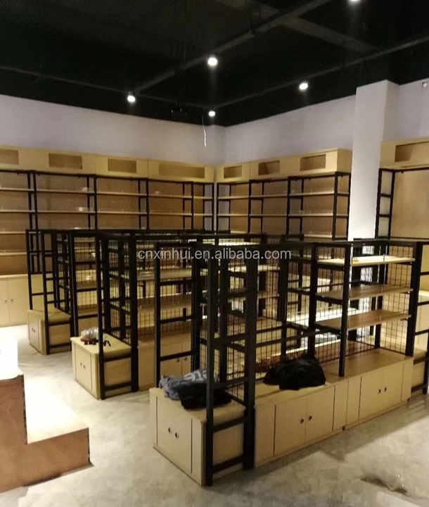 Supermarket Wood Gondola Shelving,retail Shop Design Gondola Shelf ...