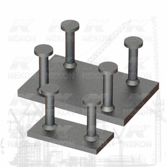 Precast Concrete Insert Steel Welding Fastening Plate with Studs ...