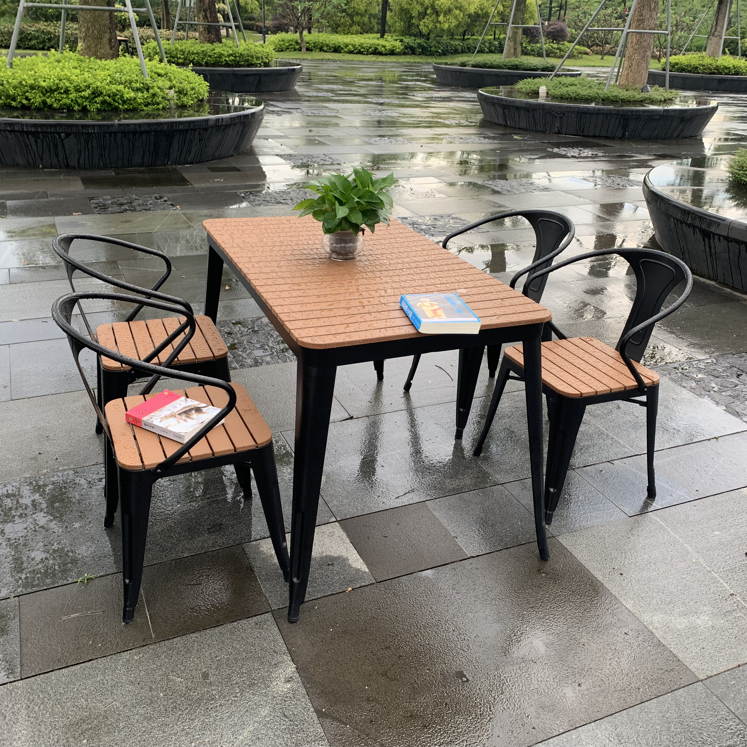 On Sale TOLIX Table Industrial Style & Pine Wood Tabletop | Alibaba.com