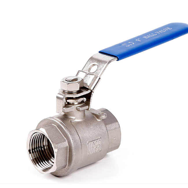 Sanitary Stainless Steel Two Way 2pc Ball Valve BSP NPT