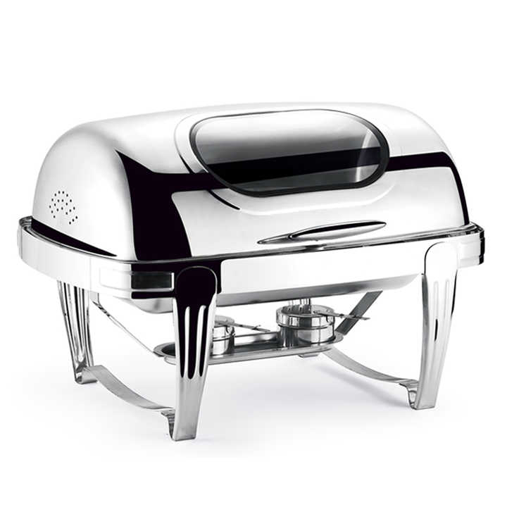 Stainless Steel Buffet Utensils - Server with Window