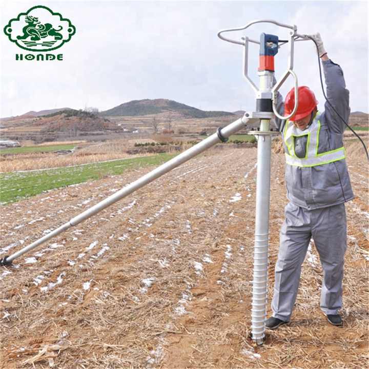 Portable Electric Helical Screw Pile Driver Equipment