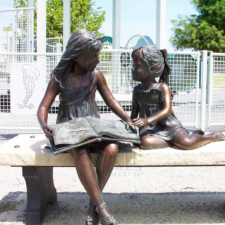 Beautiful Bronze Little Girl Garden Statues - Classic Art
