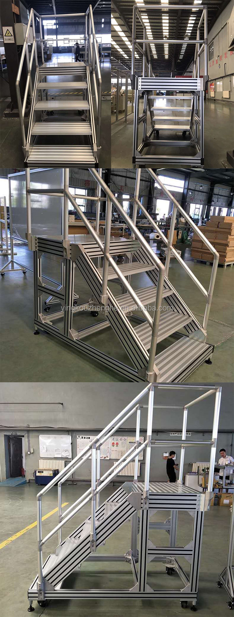 Customized Aluminum Work Platform Step Platforms Stairs Manufacturers ...