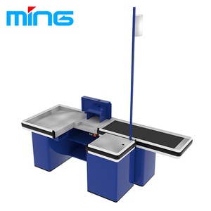 Cashier Counter with Conveyor Belt - Efficient Supermarket Design