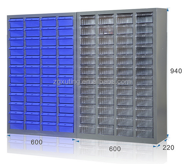 Multi 100 Drawers Metal Parts Cabinet with Air Spring Sheet Fanners