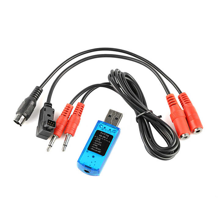 8 in 1 FPV Racer Computer Flight Simulator USB Dongle Cable