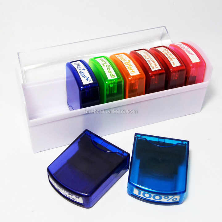 Office Stationery 8 in 1 - Funny Rubber Stamps for Teachers