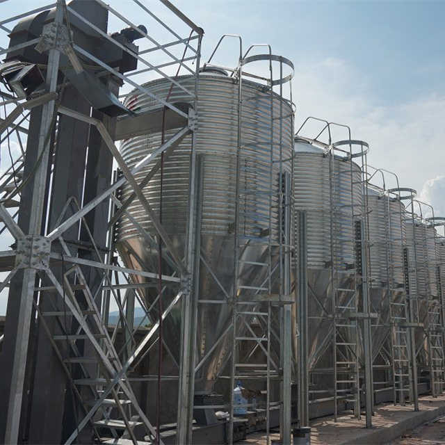 rice bran storage silo with 60 degree hopper