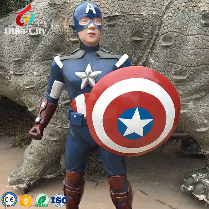 Life Size Fiberglass Movie Character - Captain America Statue