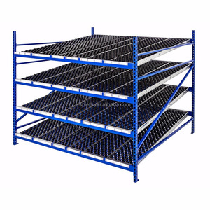 Carton flow roller shelf, roller conveyor racks