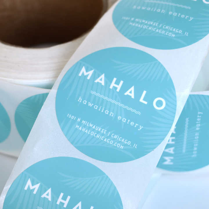 Custom Printed Waterproof Round Sticker & Label - OEM Available