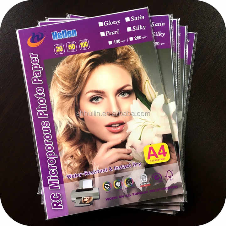 A4 100 Sheets Glossy Photo Paper/A4 Glossy Photo Paper 90g 115g 135g 160g 180g 200g 210g 230g ...