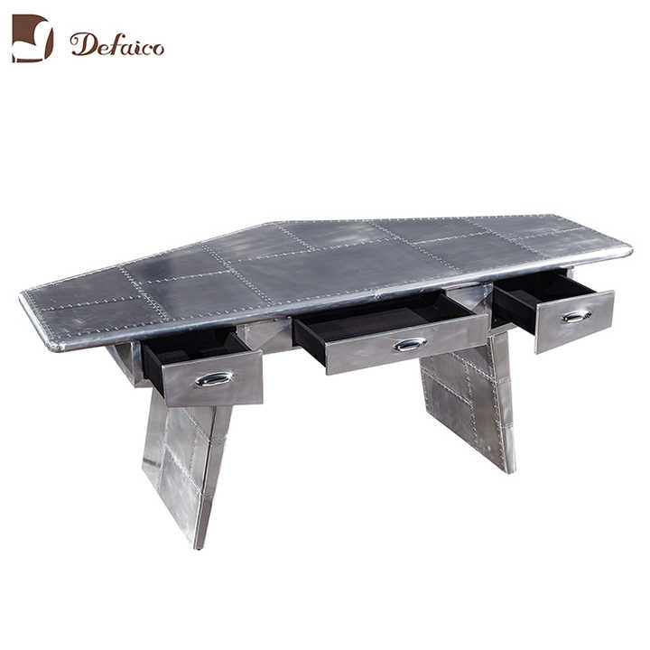 Aviation Airplane Aluminium Office Desk with Drawer