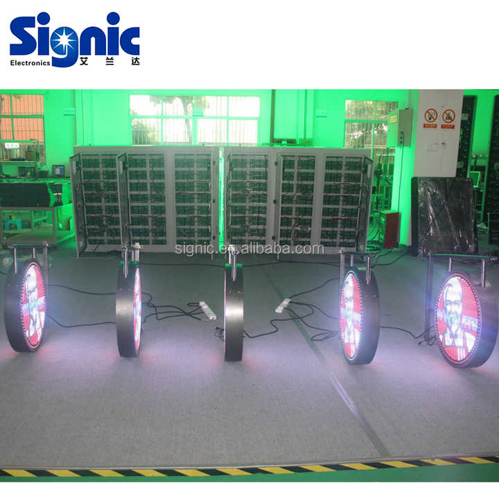 Dual Sided Digital Round Shape Circle Wifi Controller LED Logo Sign ...