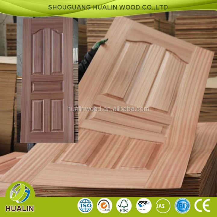 Natural Wood Veneer Moulded MDF Door Skin - Stylish & Durable