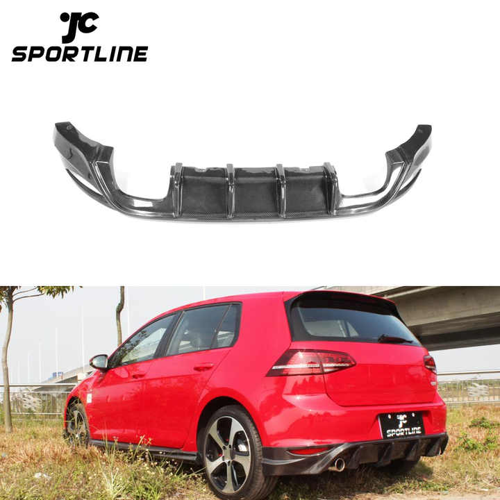 MK7 GTI Rear Bumper - Carbon Fiber Diffuser for VW Golf VII