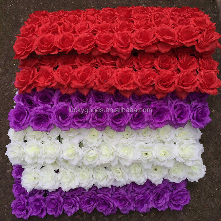 LFB071 wholesale rose artificial flower mat for wedding stage ...