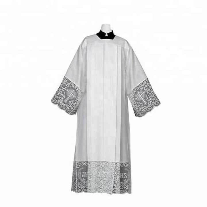 Vintage White Surplice Clergy Priest Vestment - SMQ