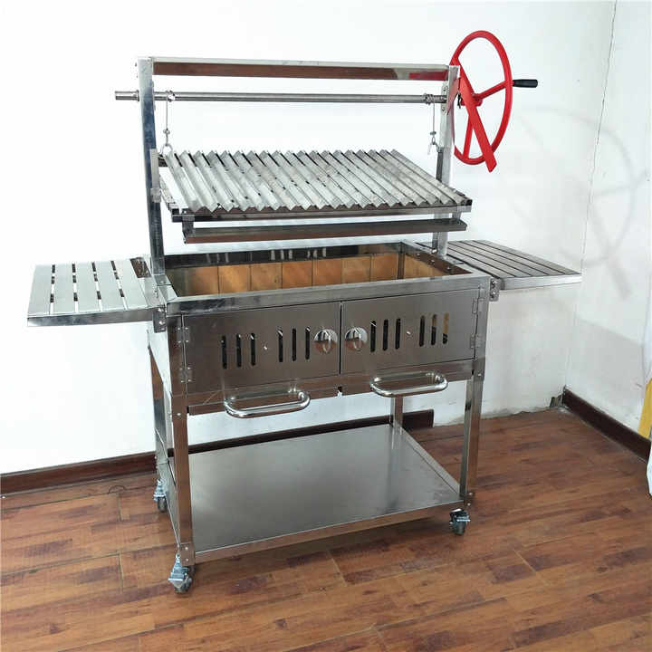Customized Steel Built in Brick Asado Grill Parrilla Argentine Charcoal ...
