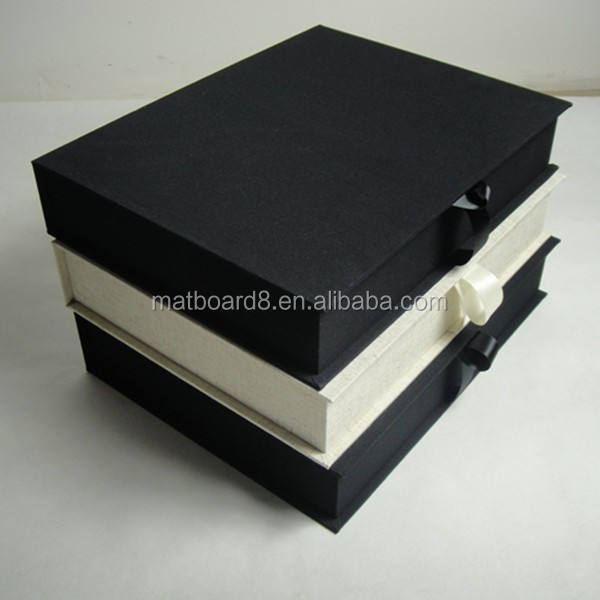 Square Linen Paper Box for Wedding Album 320x320mm Folio Storage Box ...