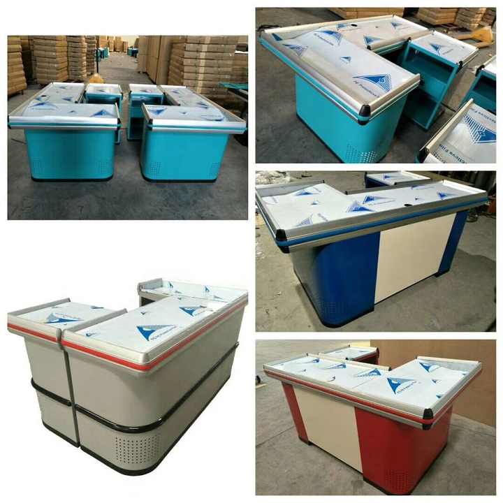 Custom Automatic Checkout Counter - Supermarket Cashier Desk with ...
