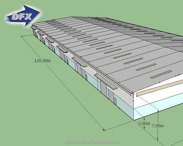 Easy Assembly Metal Cladding Sketchup Steel Warehouse Factory Wokrshop ...