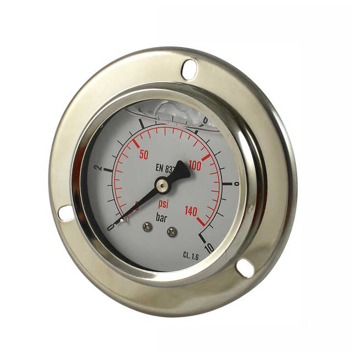 Panel Mount Shockproof Pressure Gauge with Flange 63mm